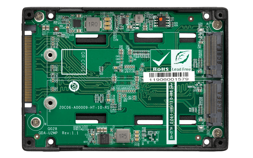 QNAP QDA-U2MP Dual M.2 to U.2 SSD Adapter