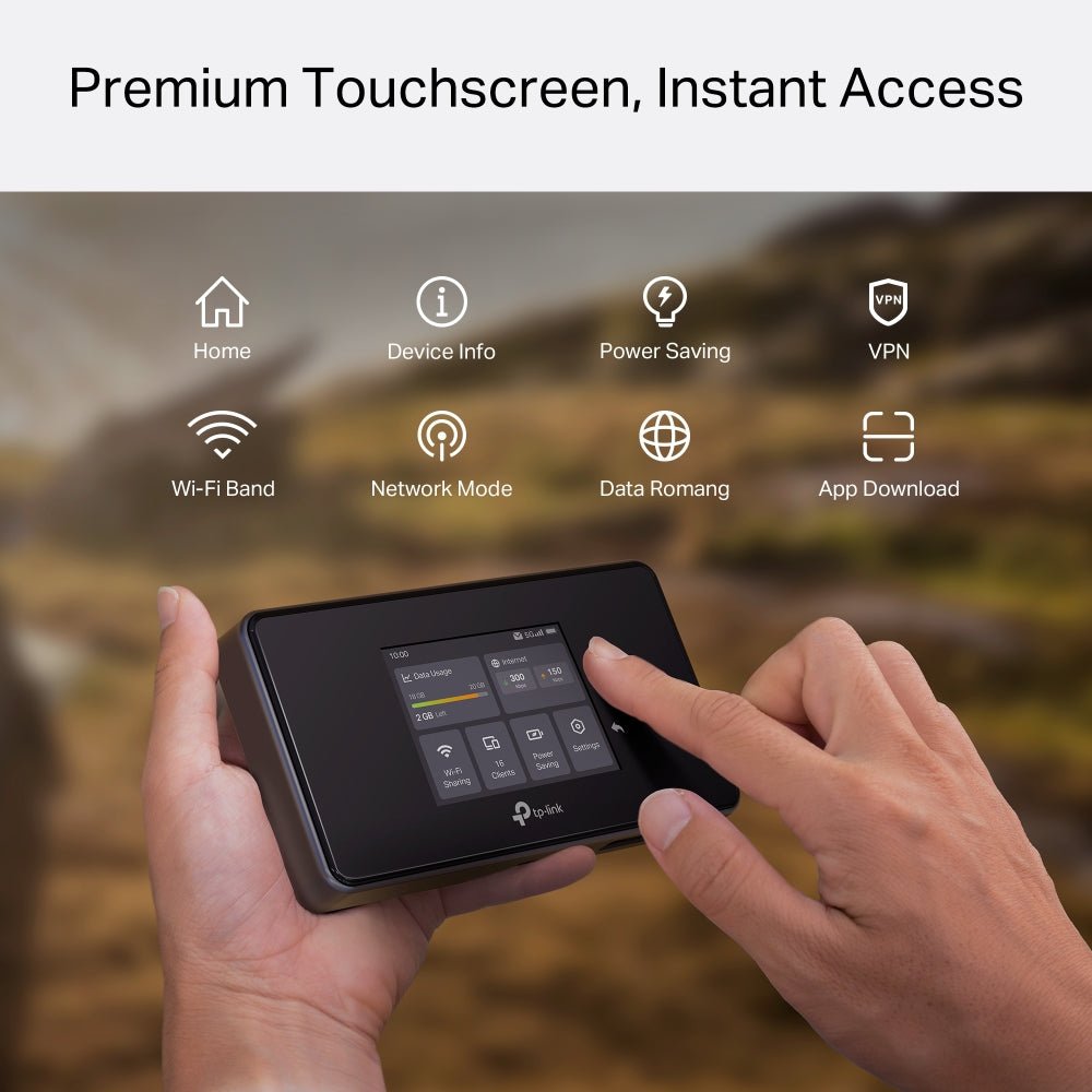 TP-Link M8550 5G Portable Wi-Fi 6E Router with Long Battery