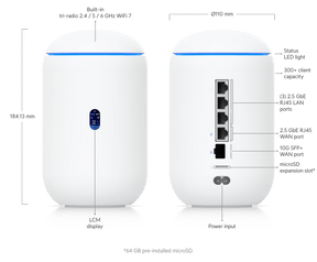 Ubiquiti UDR7 UniFi Dream Router 7 with 10G, Wi-Fi 7 and PoE