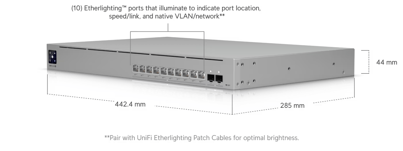 Ubiquiti USW-Pro-XG-10-PoE 10-Port 10GbE PoE+++ L3 Switch