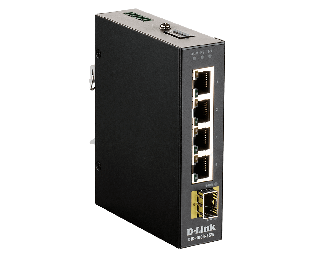 D-Link DIS-100G-5SW 5-Port Unmanaged Industrial Switch