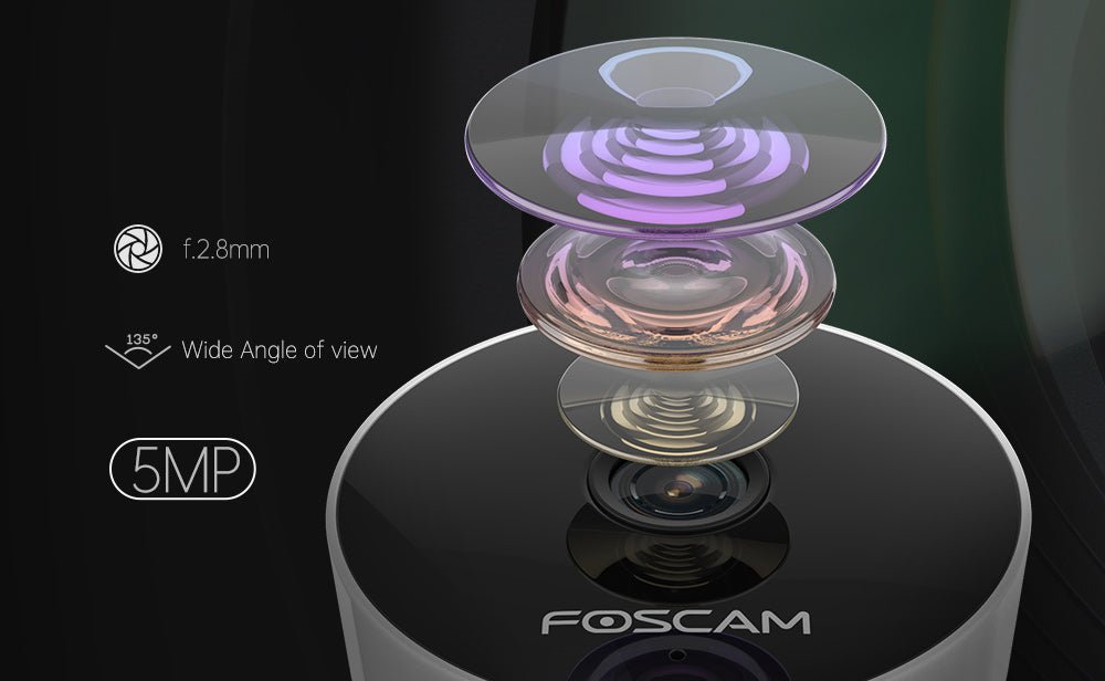 Foscam C5M 3K 5MP Camera High-Res with Dual-Band Wi-Fi